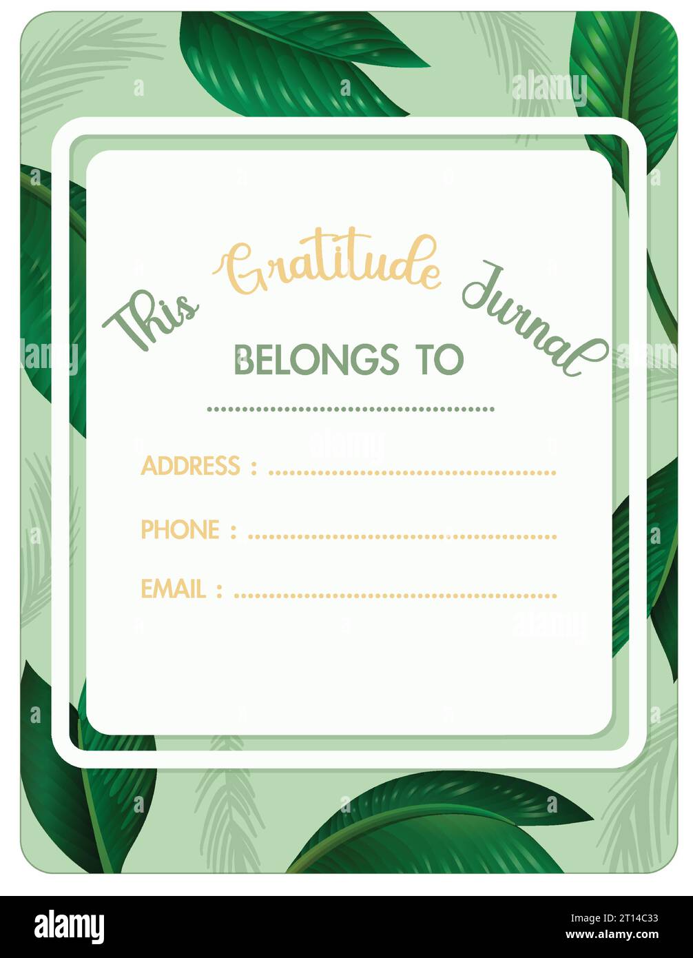 A vector cartoon illustration of a metal diary with a green background ...