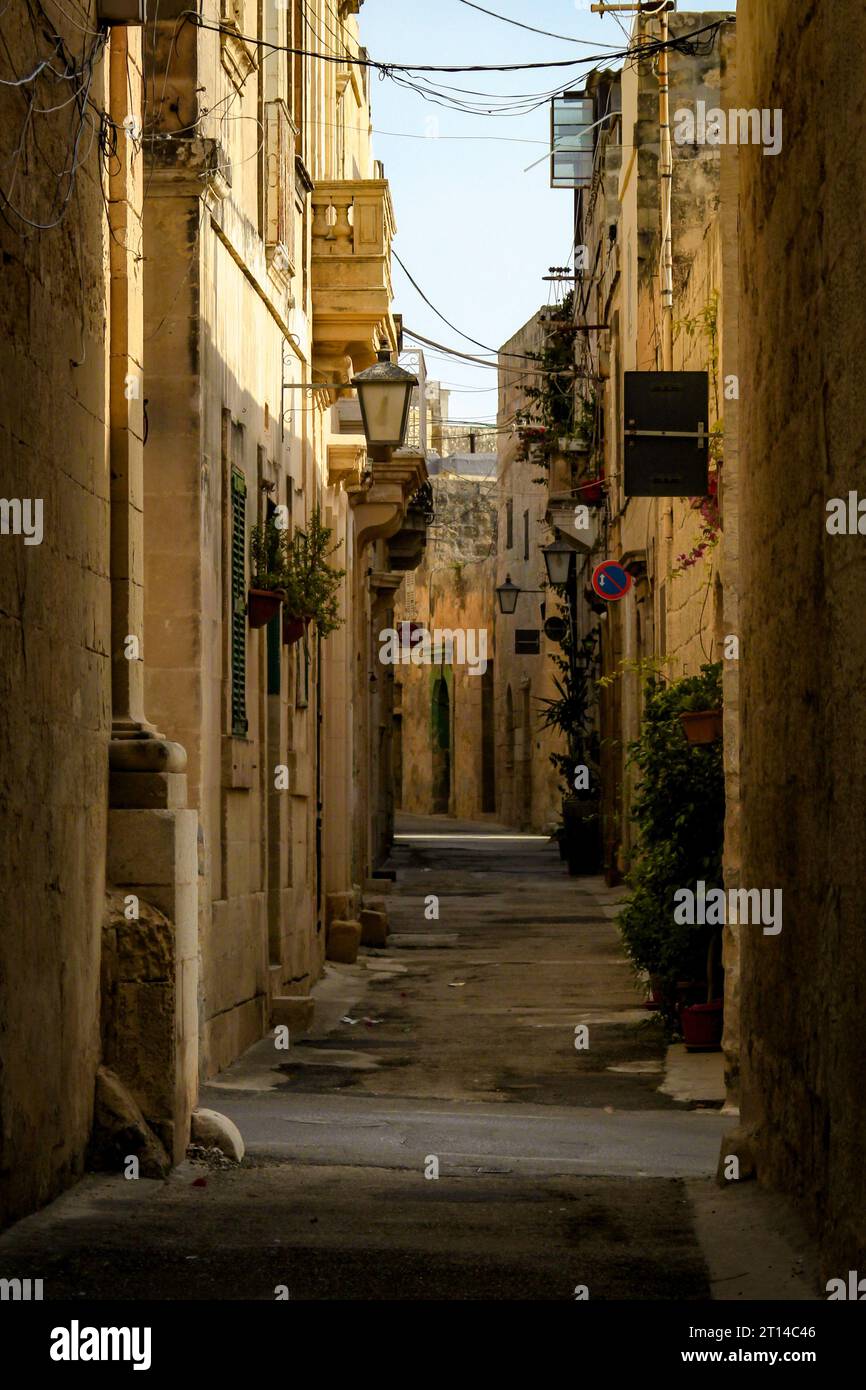 Street in Zejtun, Malta Stock Photo - Alamy