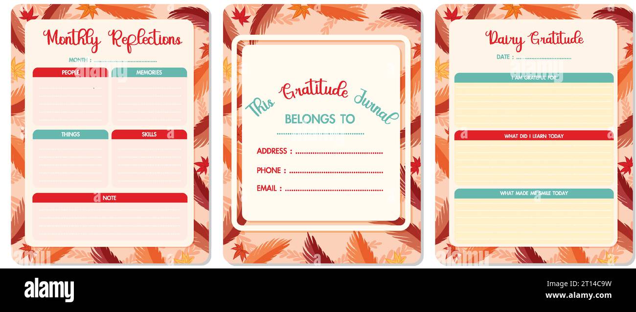 A vector cartoon illustration with an autumn leaves background frame ...