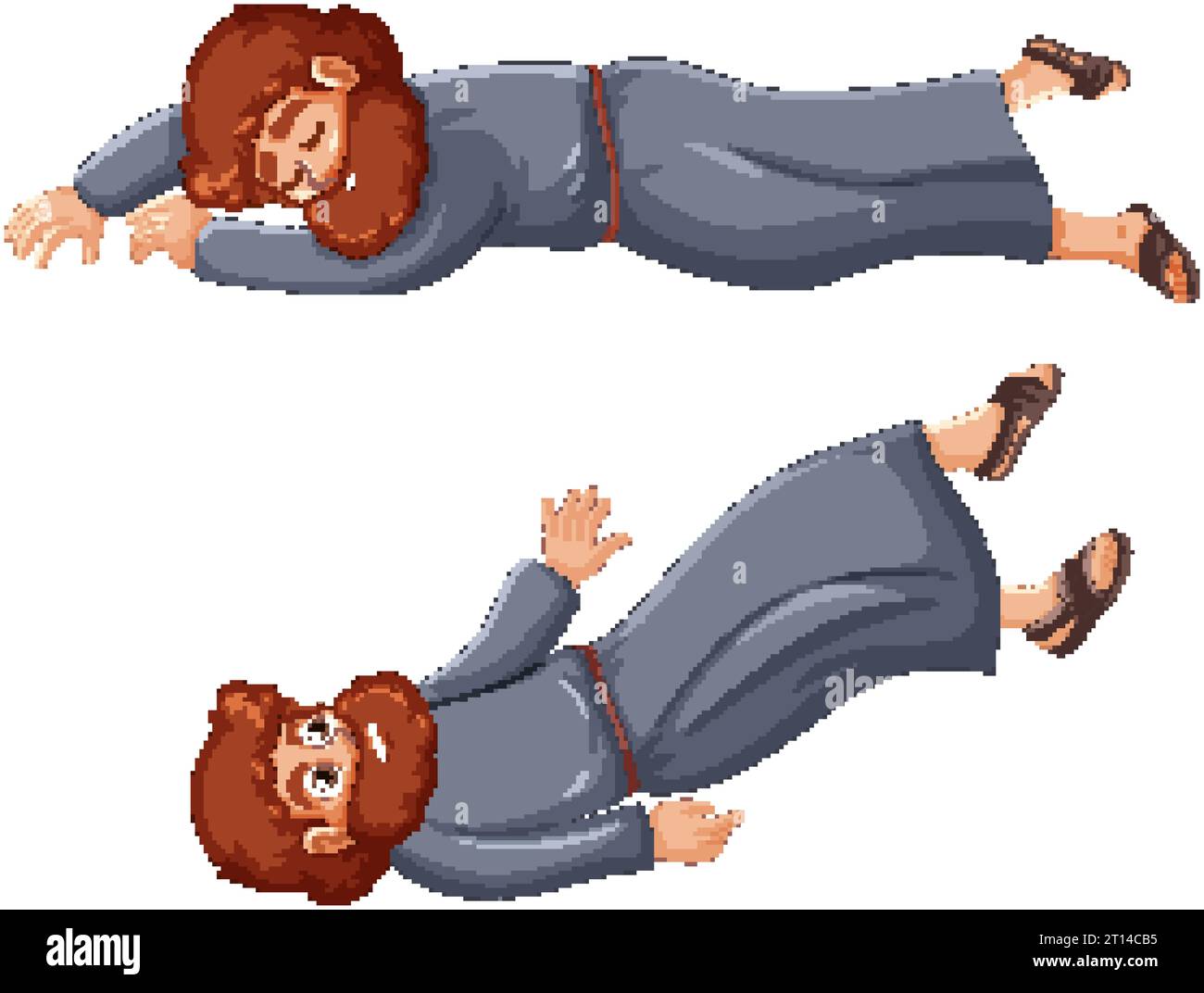 A vector cartoon illustration of an ancient Middle East man who is ...