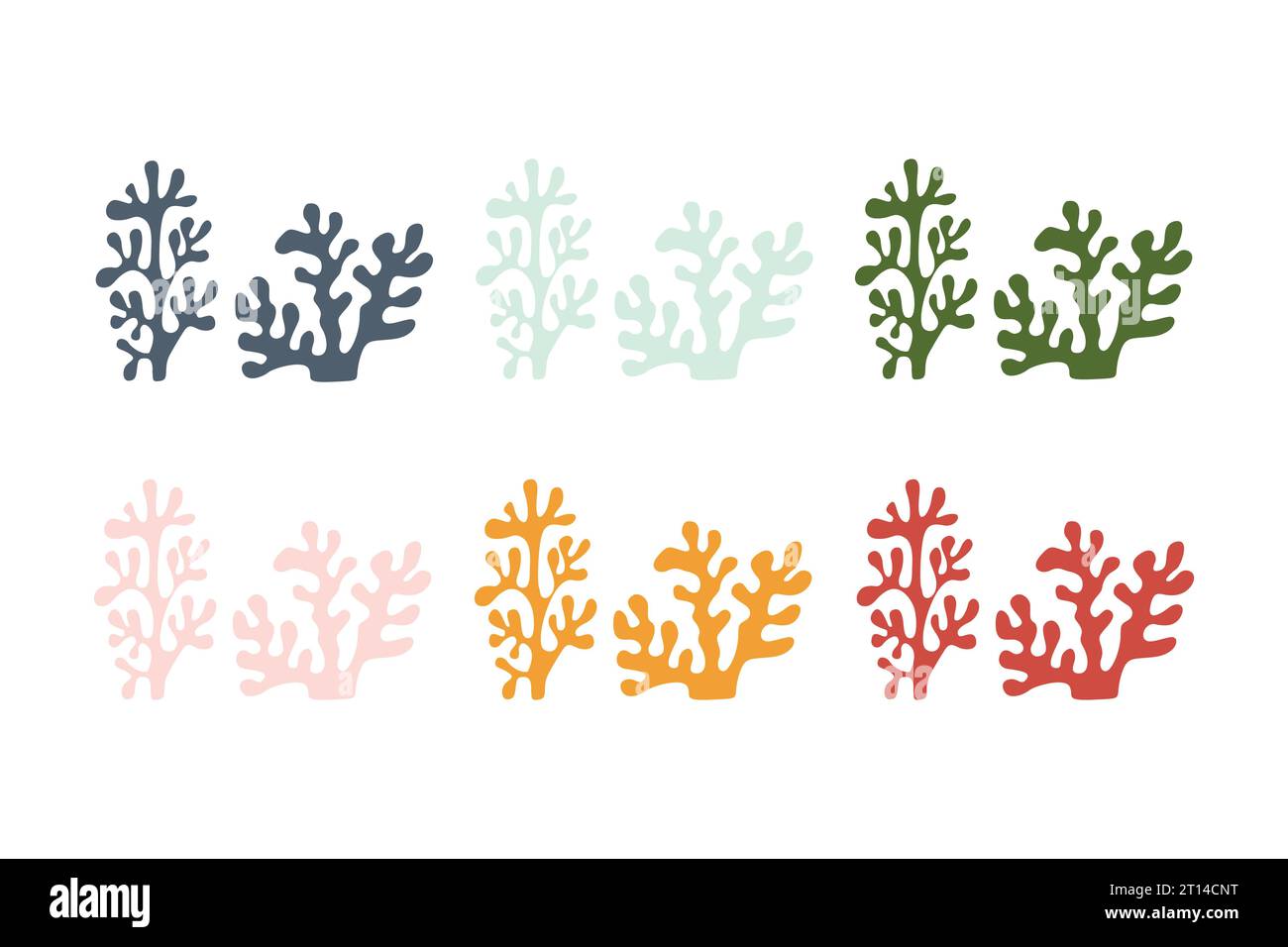 Abstract Seaweed Shape Aesthetic Element Vector Illustration Stock ...