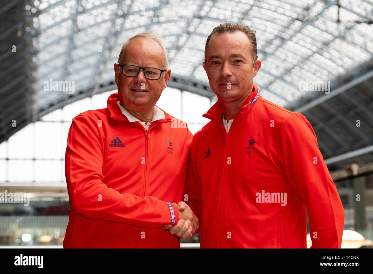 Mark England and Mark Robinson during the Team GB Paris 2024 sailing ...