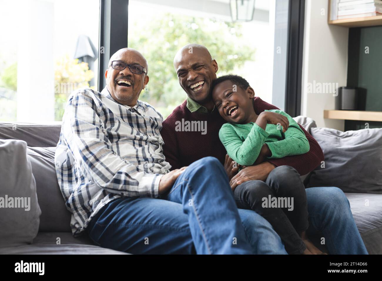 African american grandfather father son hi-res stock photography and ...