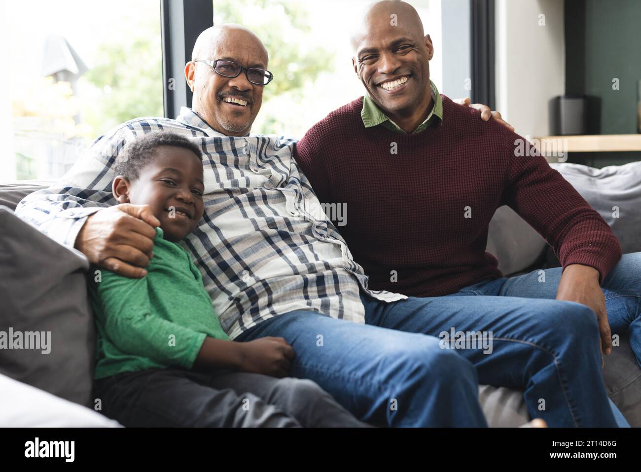African american grandfather father son hi-res stock photography and ...