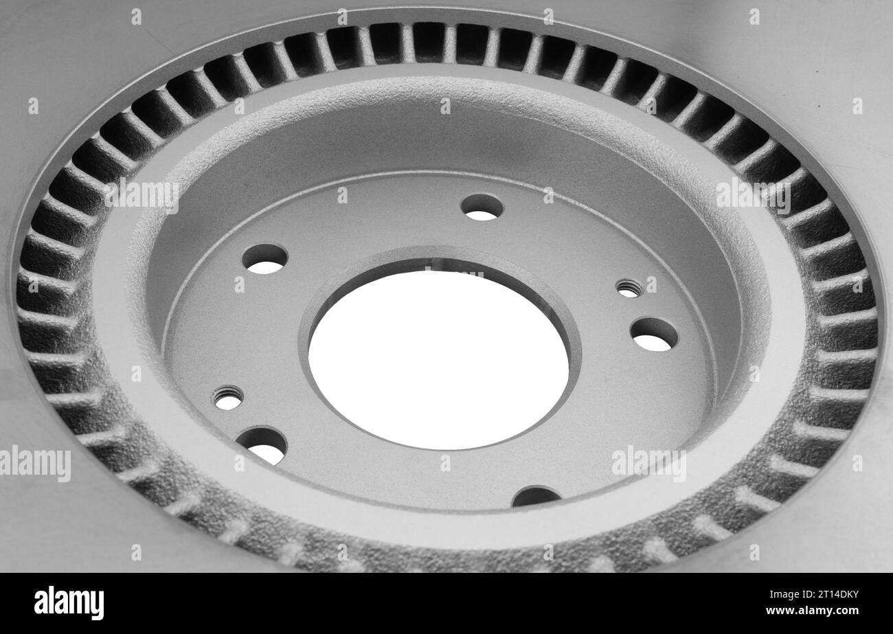 Car brake disc isolated on white background. Auto spare parts ...