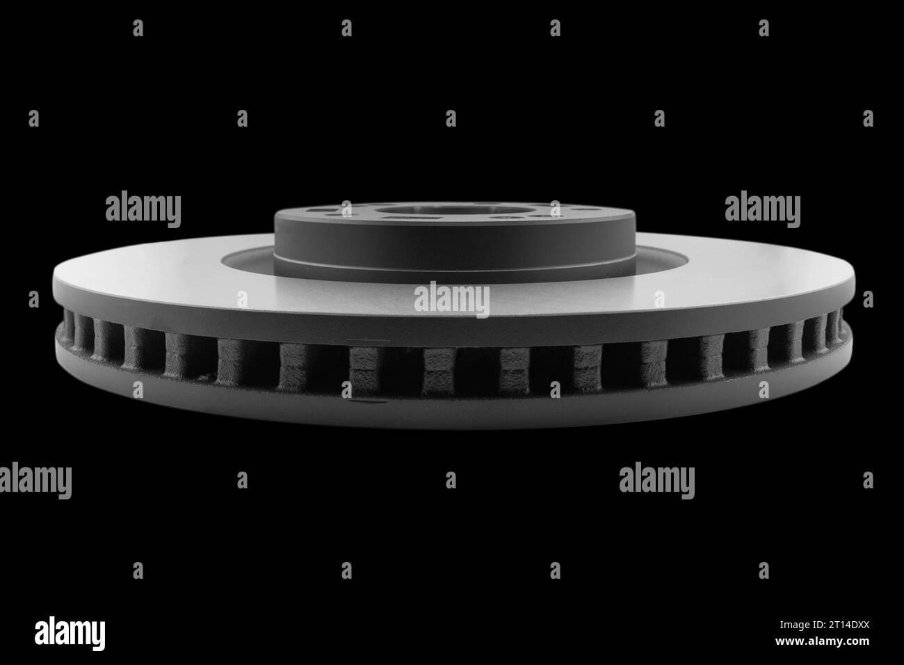 Car brake disc isolated on black background. Auto spare parts ...