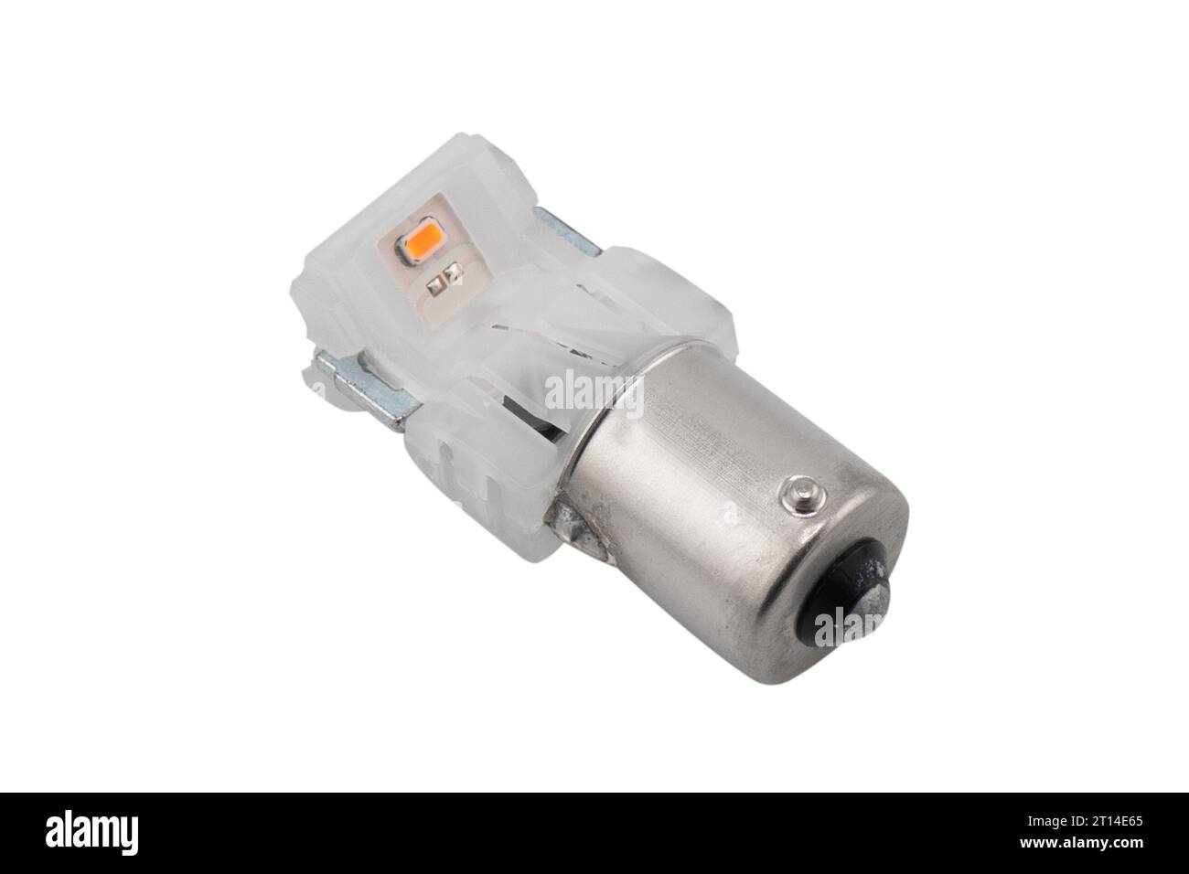 LED car lamp isolated white background. Led car lights on a white ...