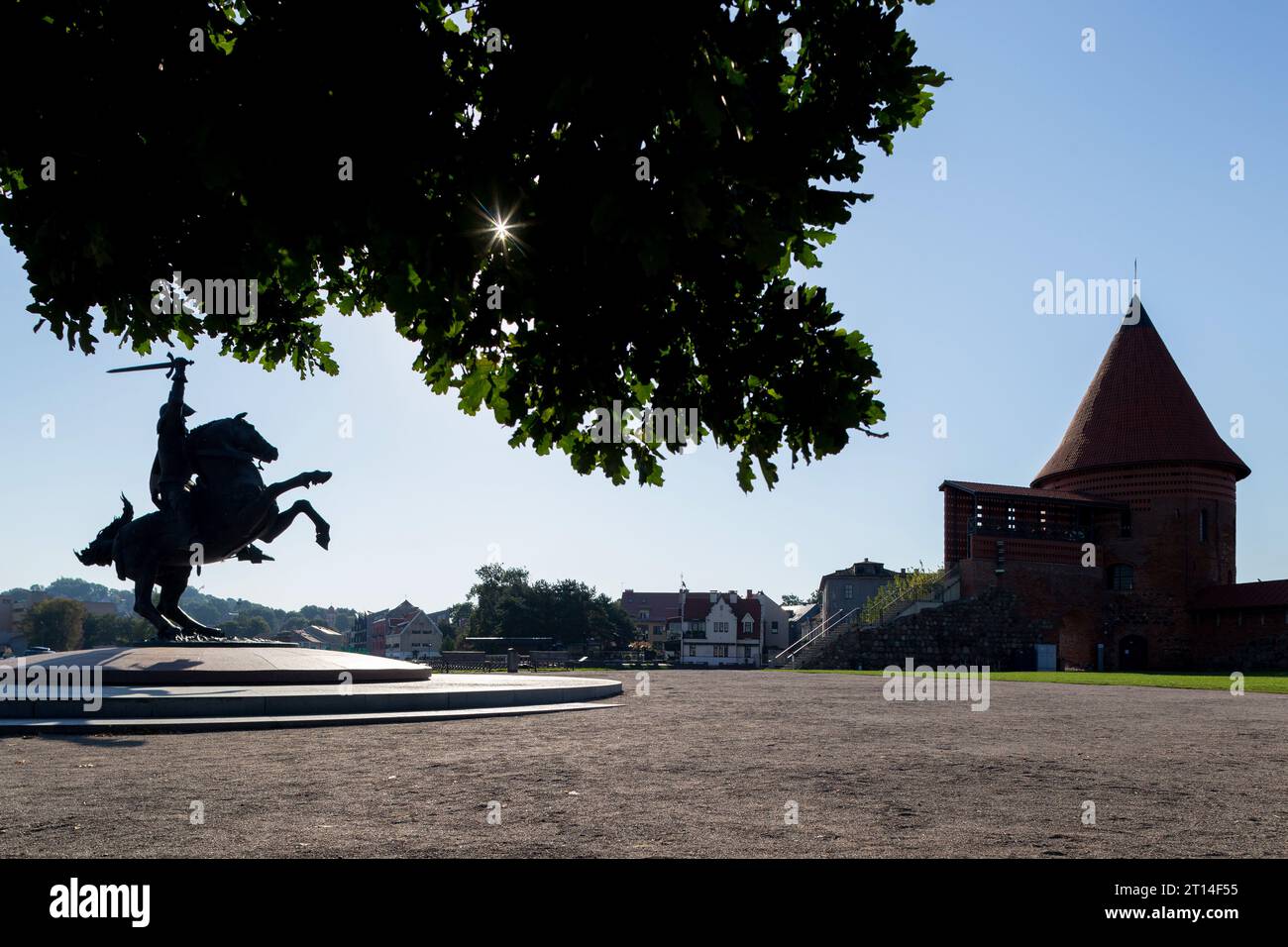 Kaunas, Lithuania AUGUST 16, 2023. The Statue Warrior of Freedom ...