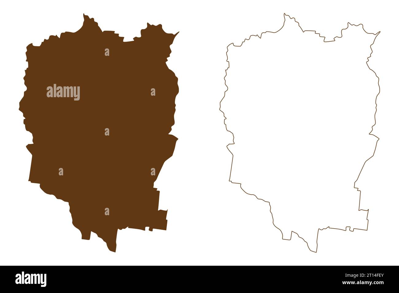 Cardinia outline map Cut Out Stock Images & Pictures - Alamy