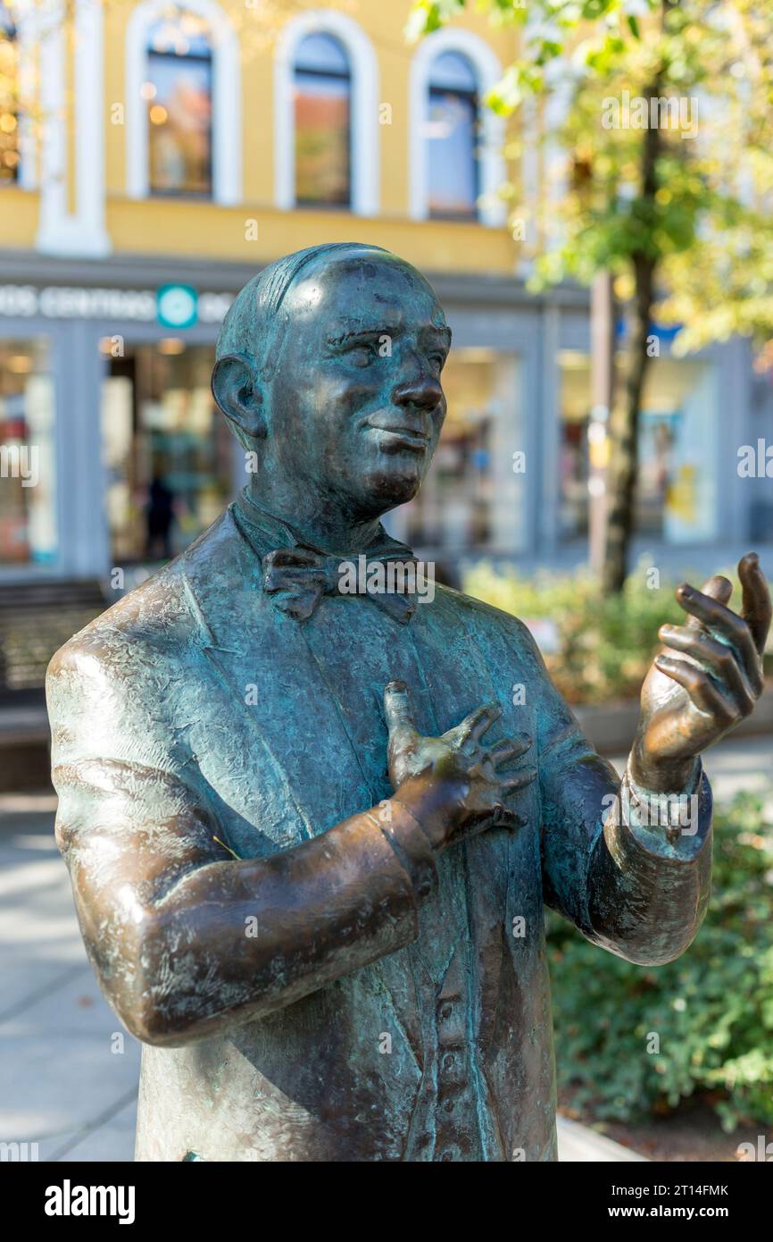 Kaunas, Lithuania AUGUST 16, 2023. Statue of Danielius Dolskis ...