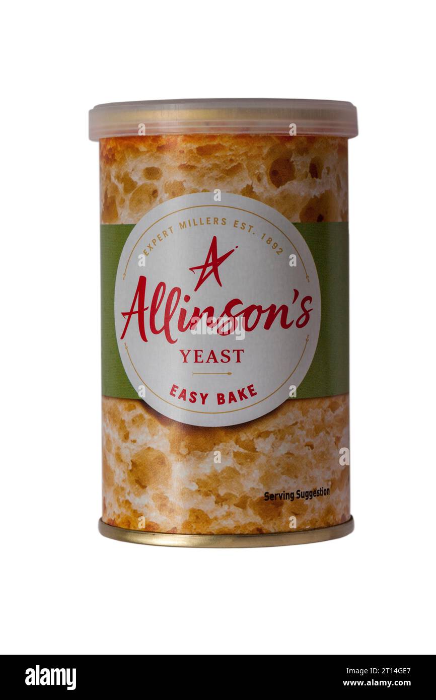 Tub of Allinson's yeast easy bake fast action yeast for bread makers ...
