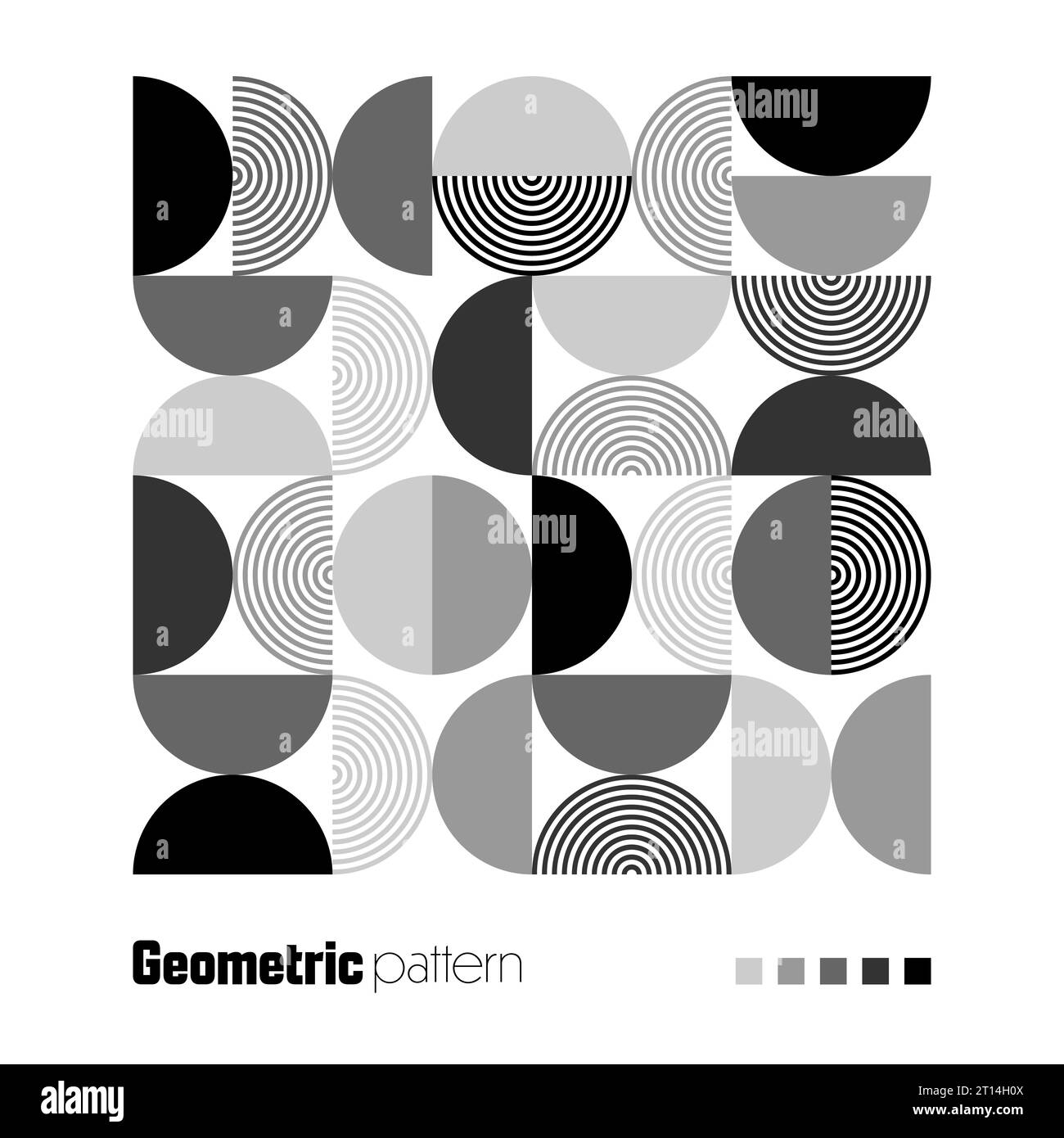 Geometric trendy pattern, Bauhaus style. Modern background with simple elements. Retro texture ...