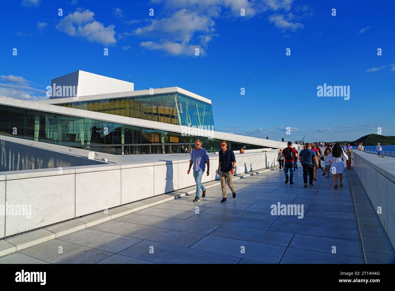 OSLO, NORWAY -30 JUNE 2023- View of the Oslo Opera in the Oslo Fjord ...