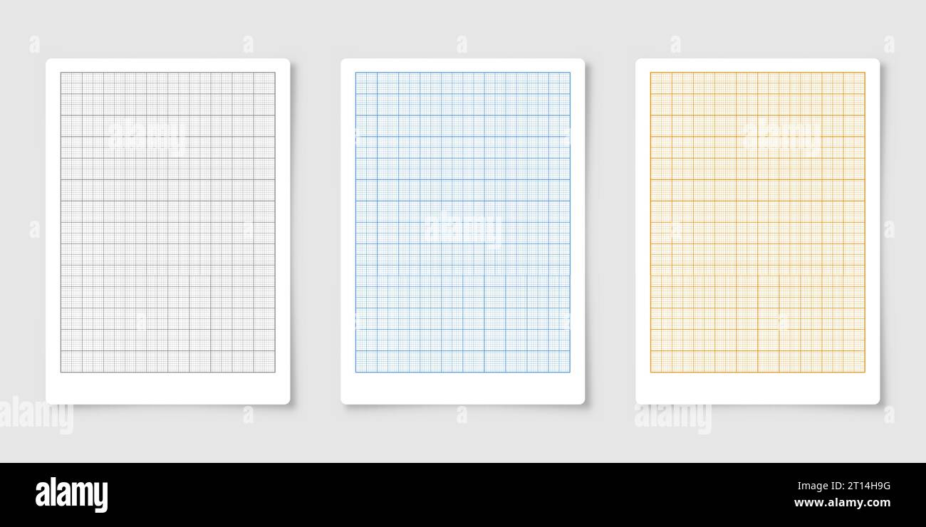 Sheet of graph paper with grid. Millimeter paper texture, geometric ...