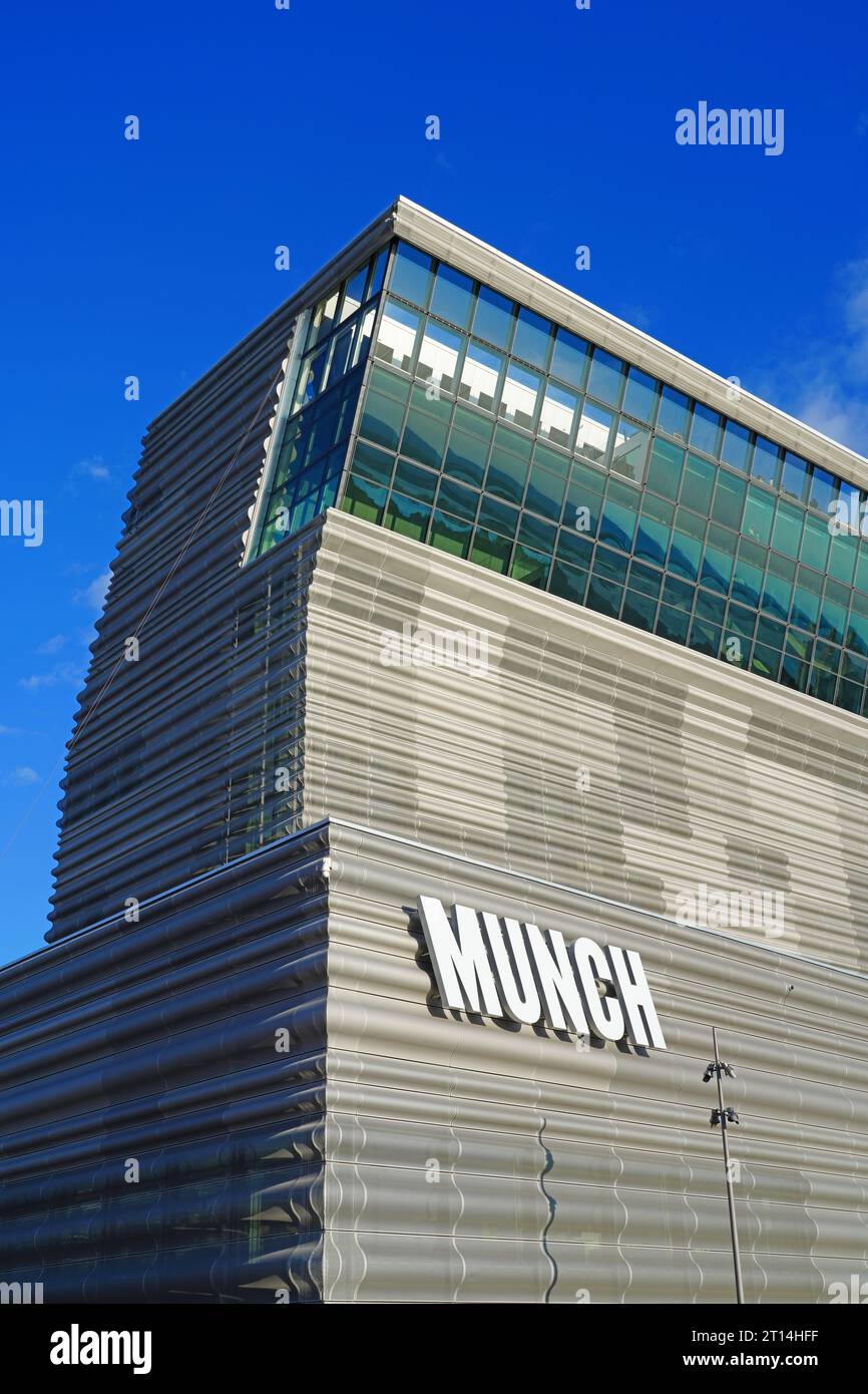 OSLO, NORWAY -30 JUNE 2023- View of the Munch Museum (Munch-museet), an ...