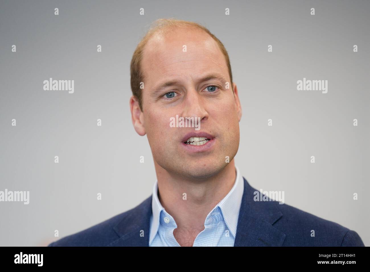 The Prince of Wales talking to staff during a visit to the Milton ...