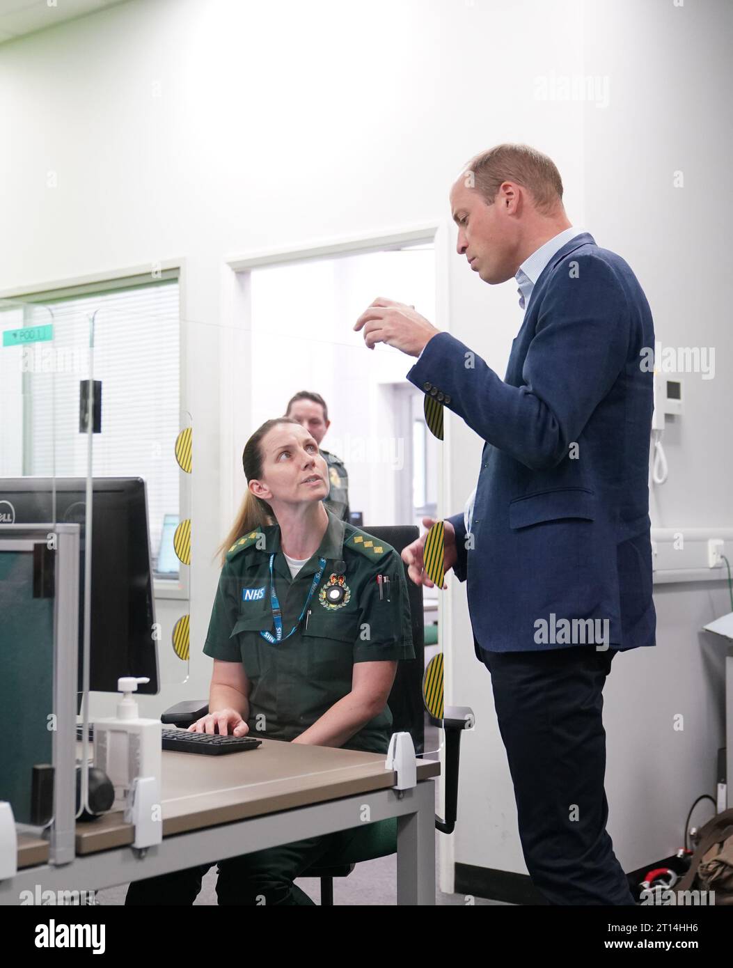 The Prince of Wales talking to staff during a visit to the Milton ...