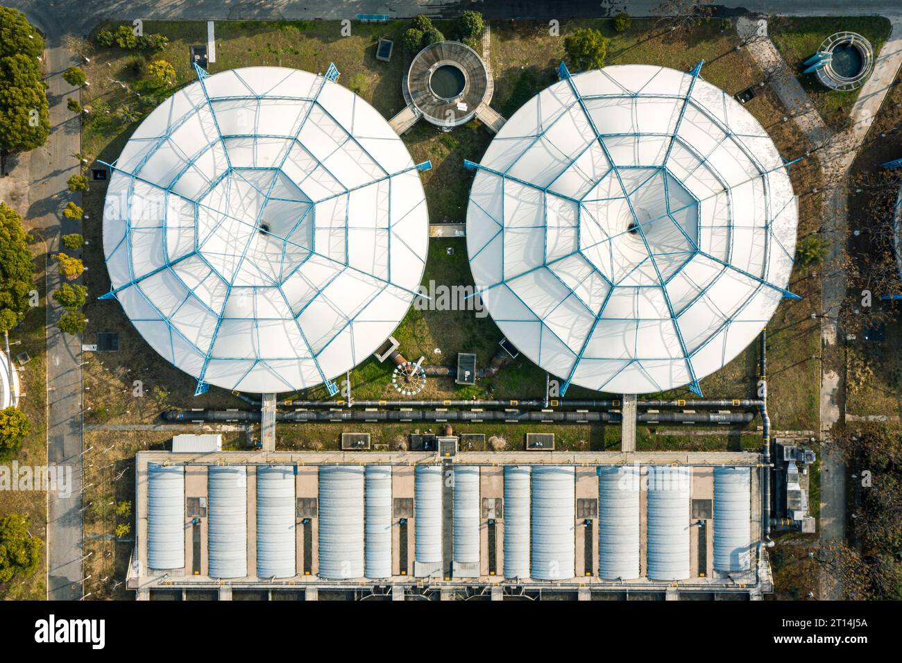 An Aerial view of a sewage treatment plant in Wuhan, China Stock Photo ...