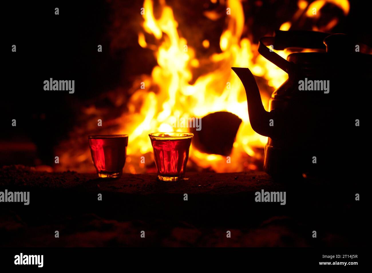 Hot tea in cold evening hi-res stock photography and images - Alamy