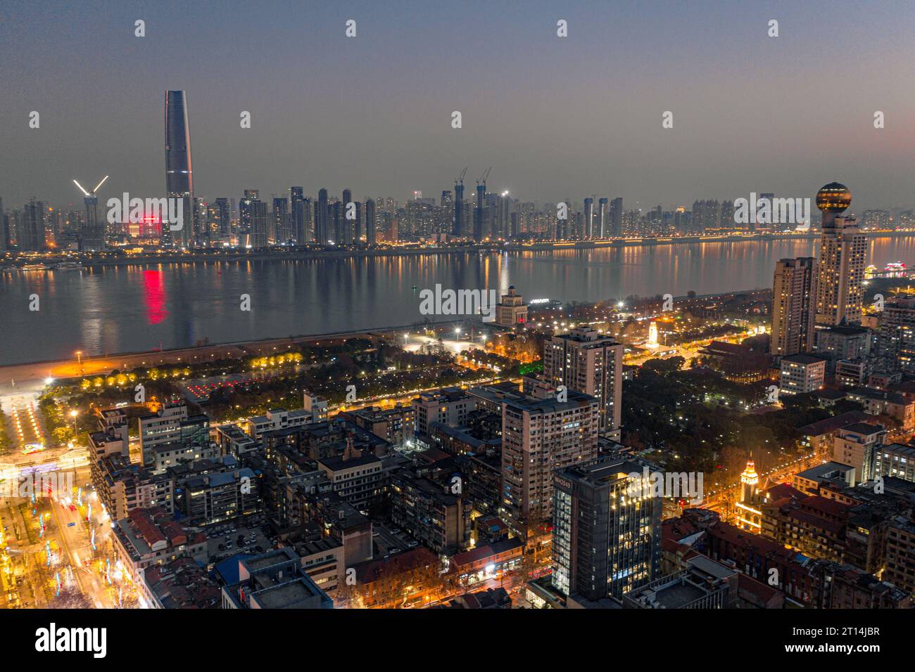 the Wuhan night scene aerial photography Stock Photo - Alamy