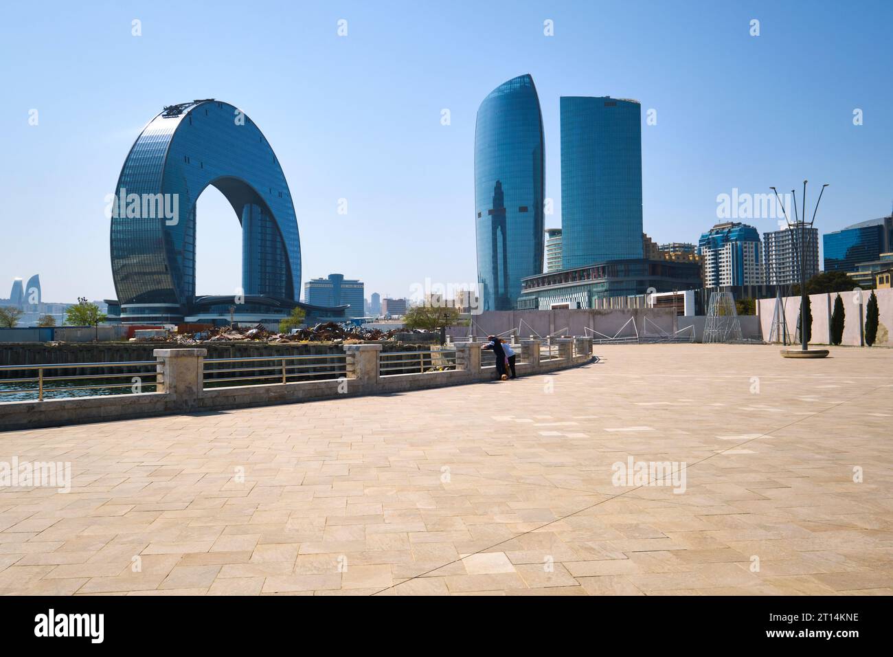 A view of the unfinished Crescent Bay circular mixed use, iconic ...