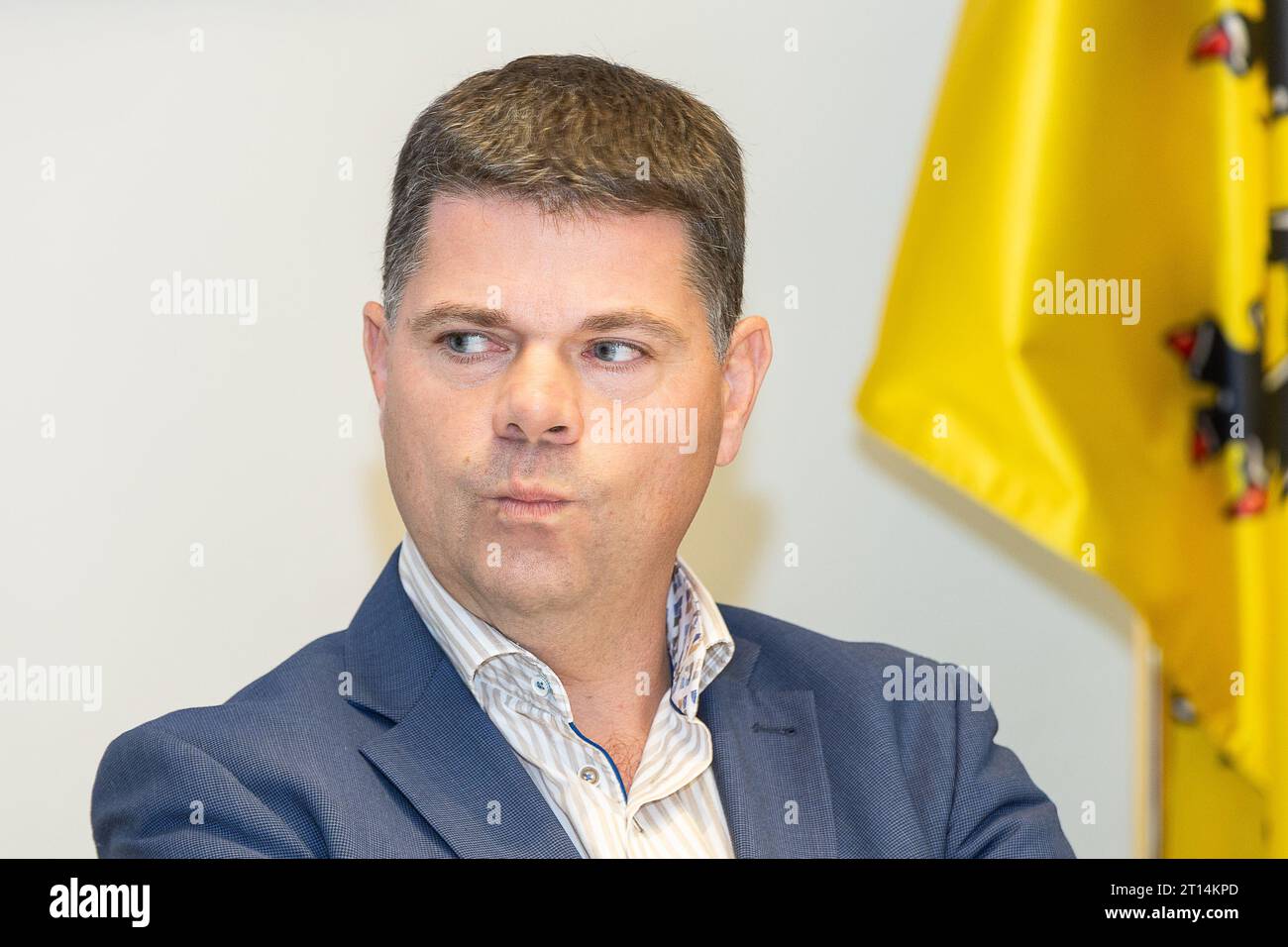 Open vld's chairman Tom Ongena pictured during a press conference of ...