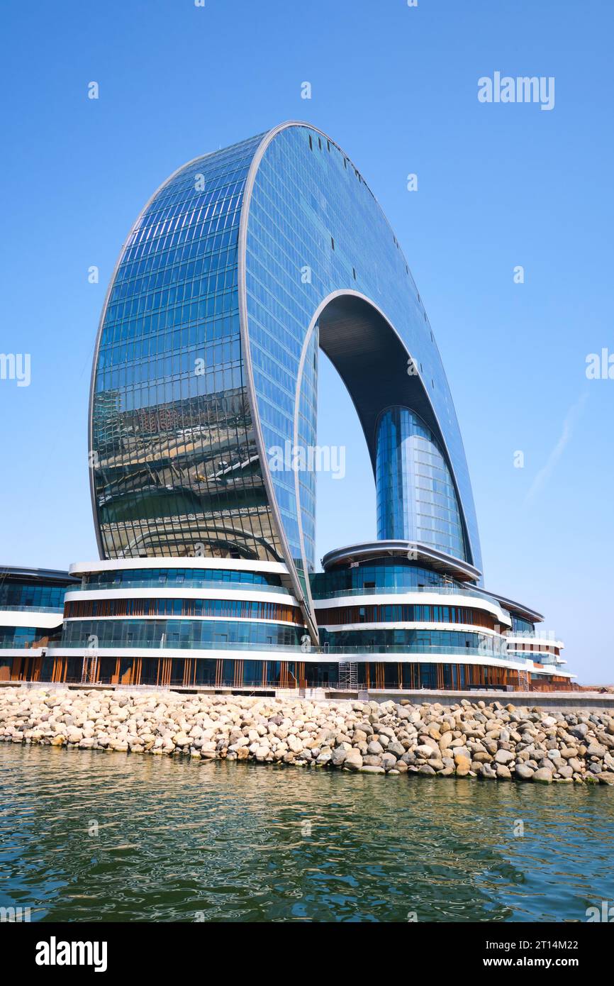 A view of the unfinished Crescent Bay circular mixed use, iconic ...