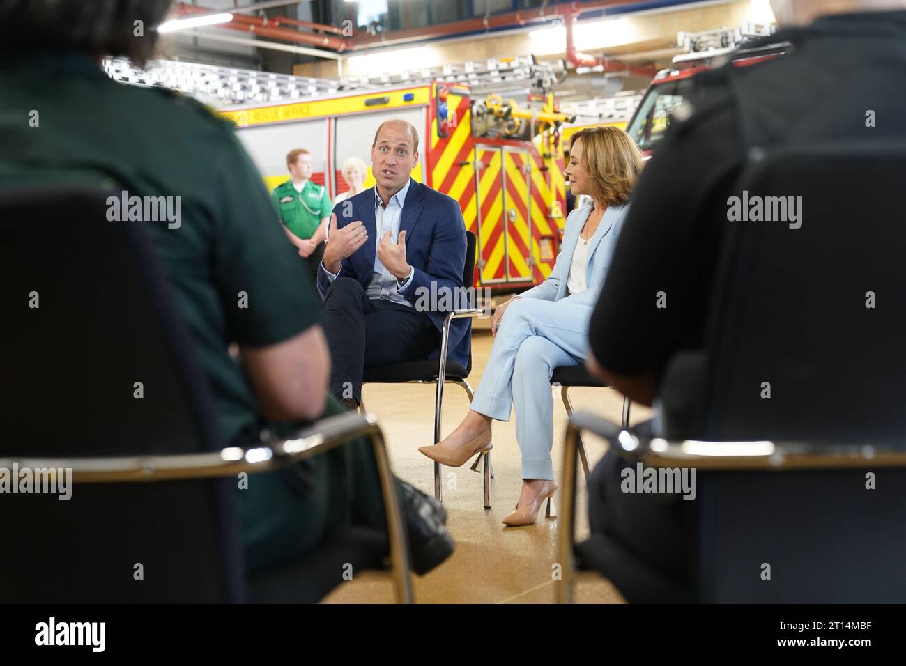The Prince of Wales talking to staff during a visit to the Milton ...