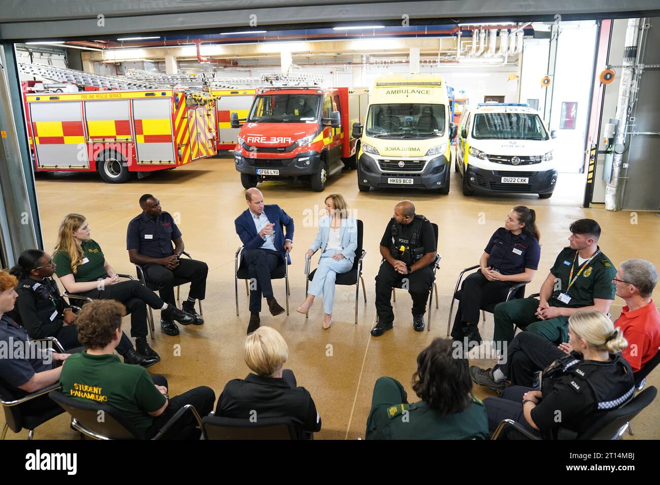 The Prince of Wales talking to staff during a visit to the Milton ...