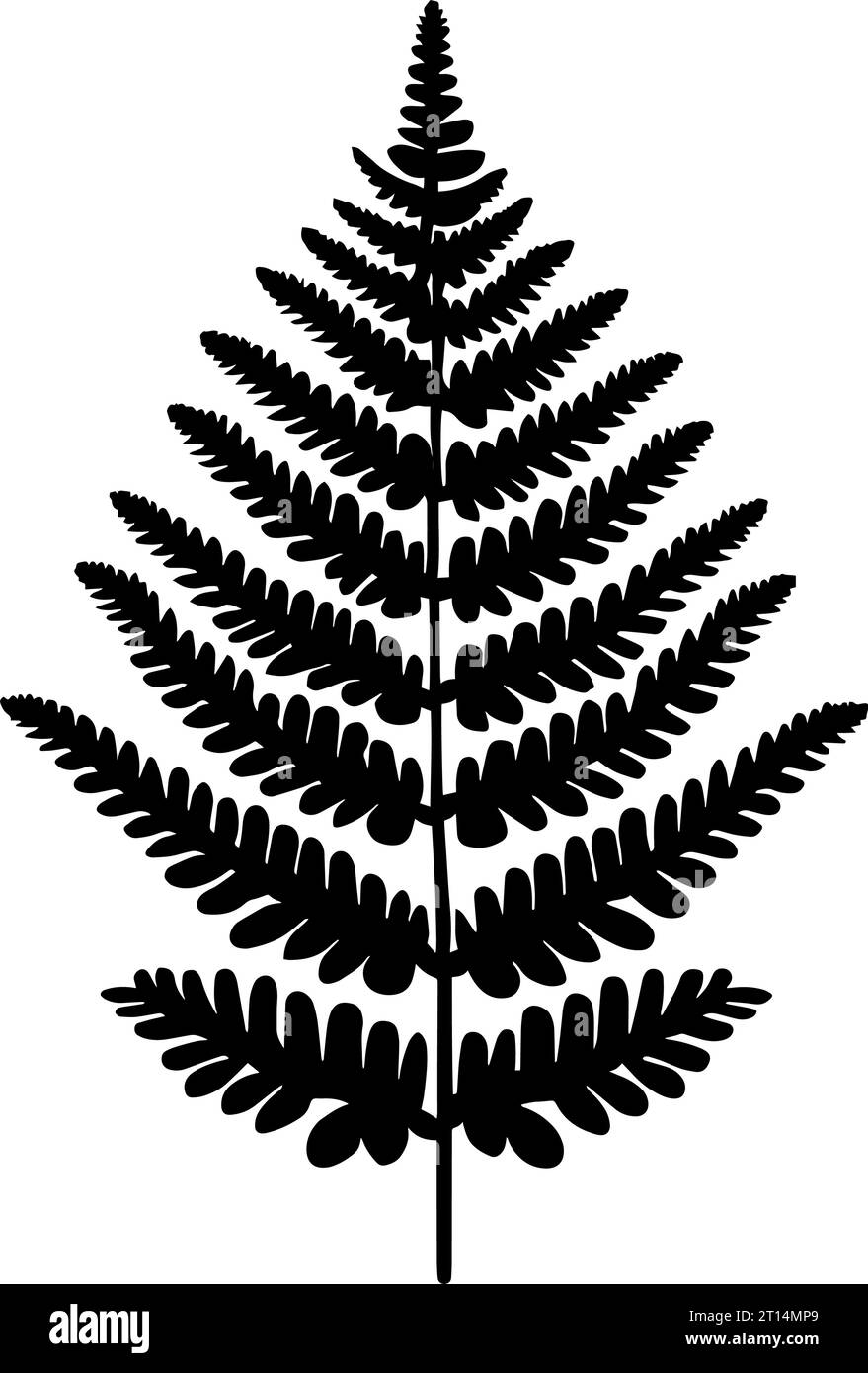 Fern leaf silhouette. Vector illustration Stock Vector Image & Art - Alamy