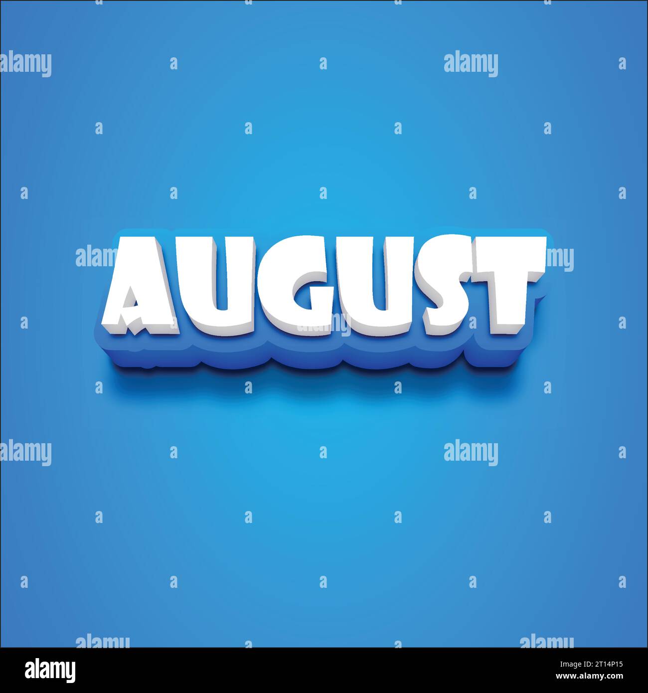 Vector 3D August text on a blue blackground Stock Vector Image & Art ...