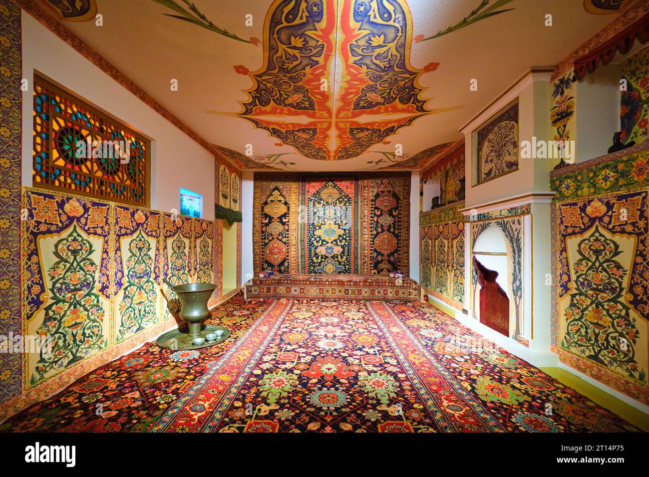 Interior view in the display galleries of a typical, generic ...