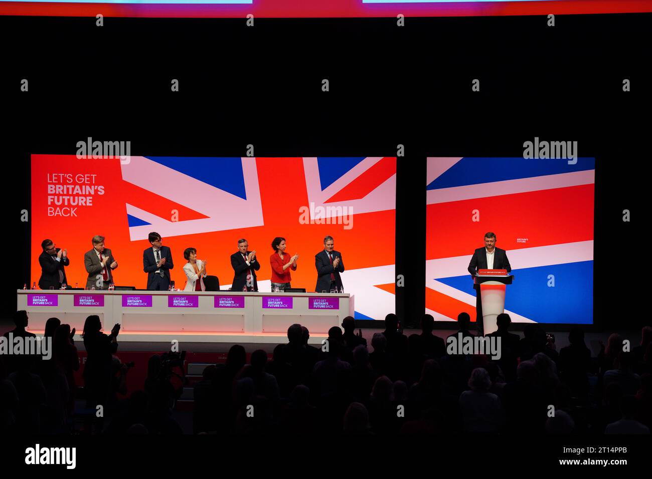 Ukrainian MP Oleksandr Korniyenko speaking during the Labour Party ...