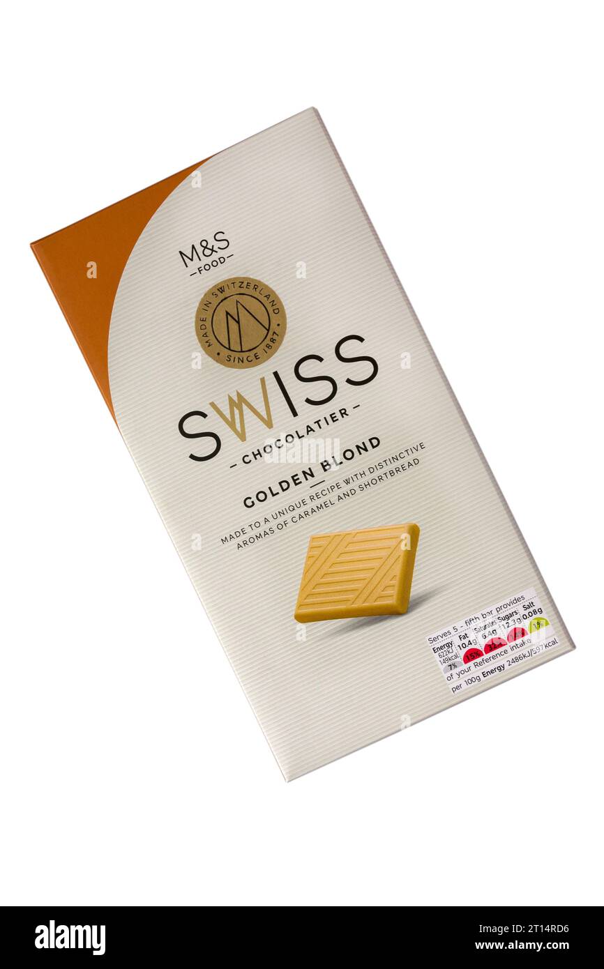 Swiss Chocolatier Golden Blond chocolate bar from M&S made in ...