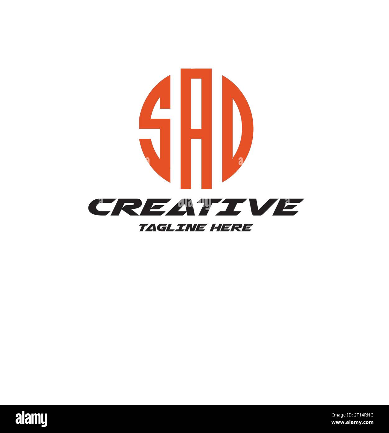 SAD Letter Initial Logo Design Template Vector Illustration Stock ...