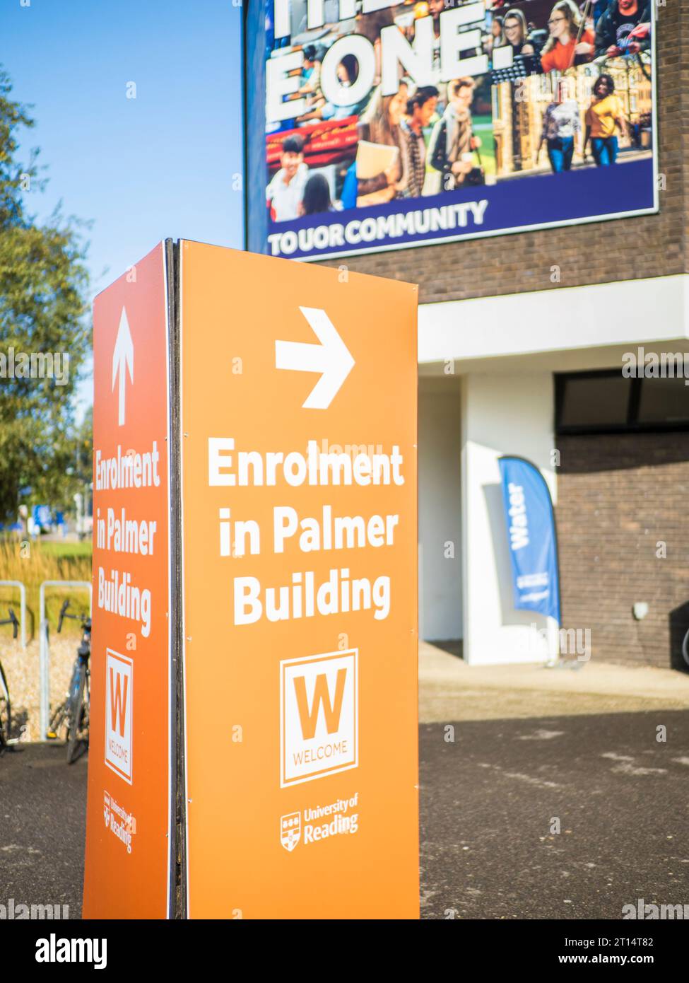 Enrolment Sign, University of Reading, Whitenights Campus, Reading ...