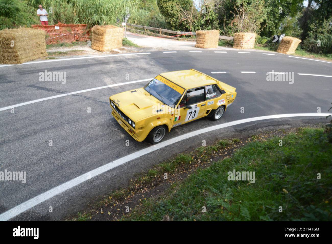 Pesaro , Italy - 06 ott 2023 : Fiat 131 Abarth Rally edition, sprint ...