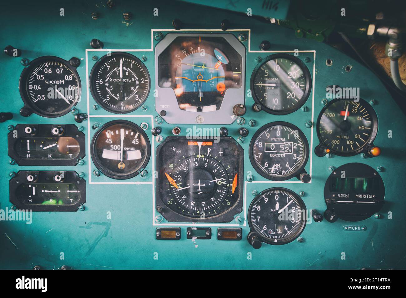 Instrument panel in an old aircraft hi-res stock photography and images ...