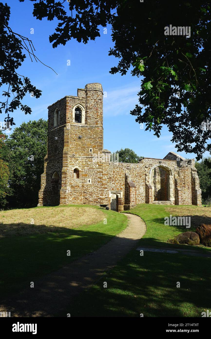The old ruined church at Clophill Stock Photo - Alamy