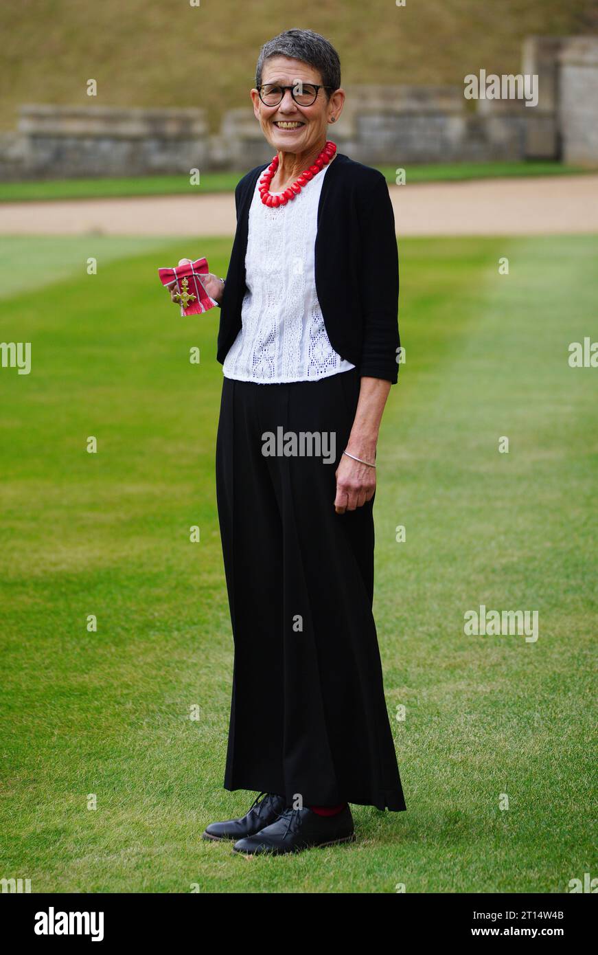 Sarah Turvey after being made an Officer of the Order of the British ...