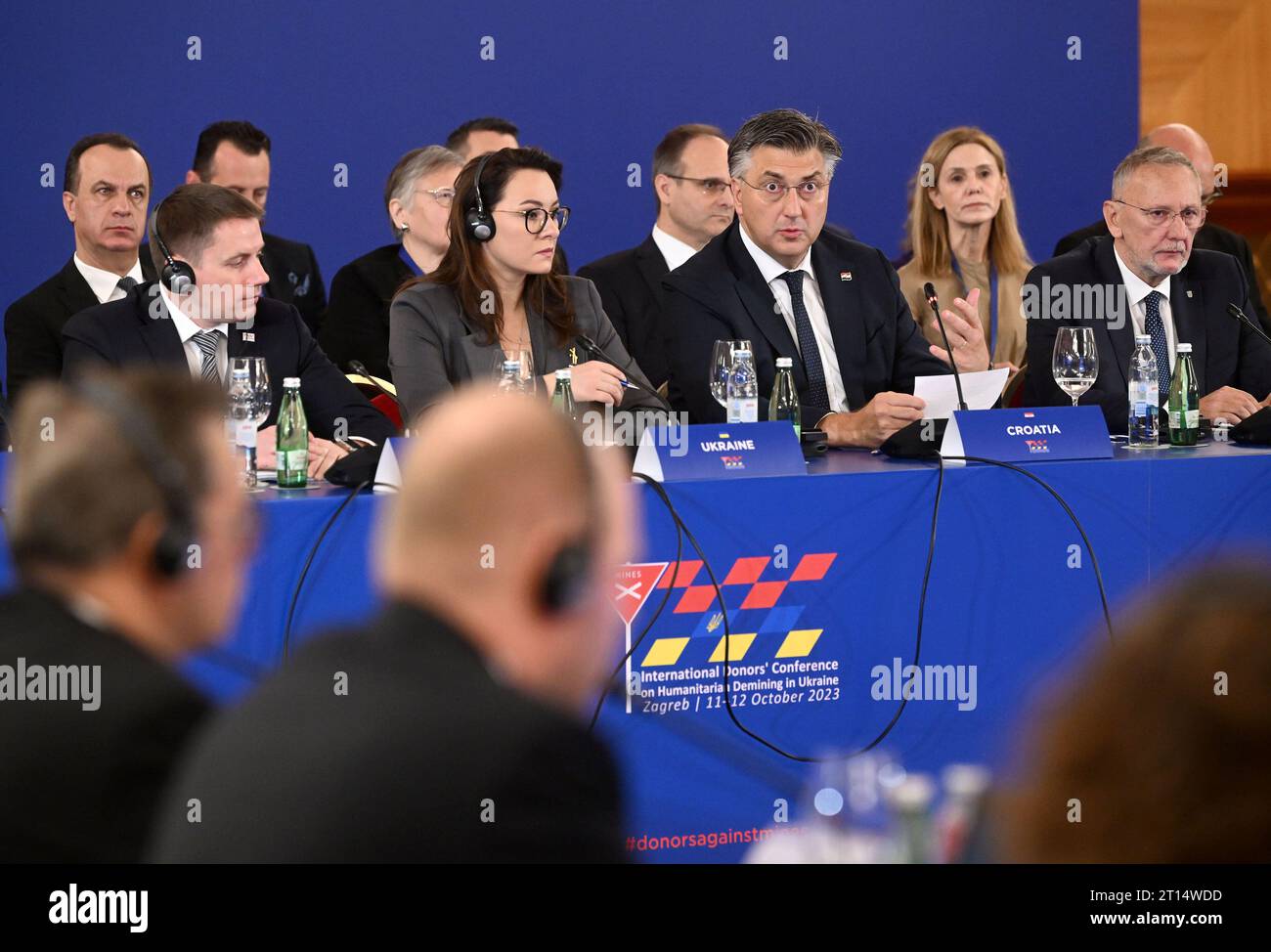 Zagreb, Croatia. 11th Oct, 2023. The Prime Minister of the Republic of ...