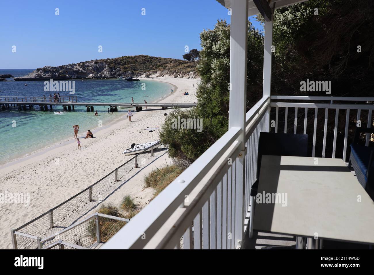 A stunning view of Geordie Bay beach on Rottnest Island, Western ...