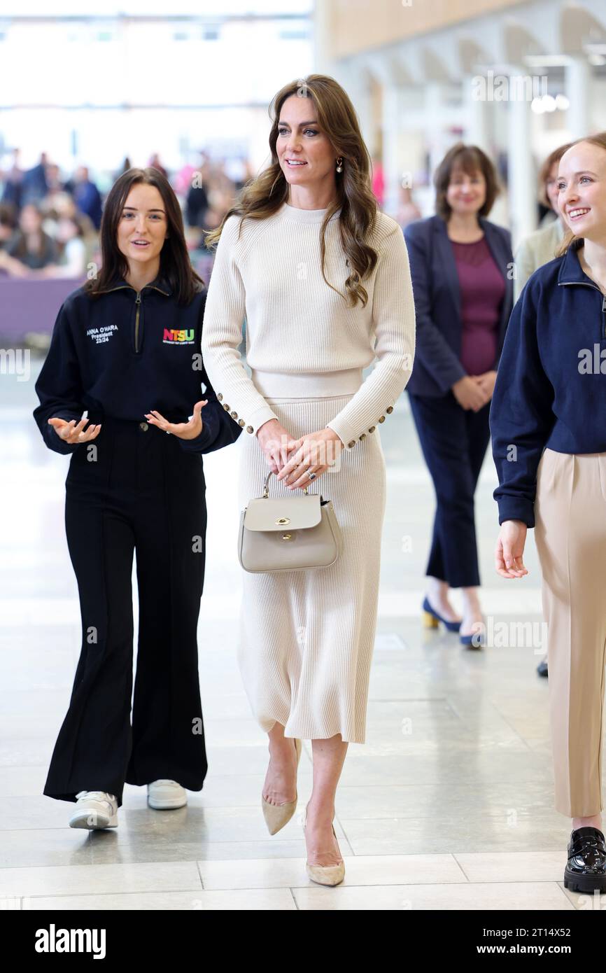 The Princess of Wales speaks to speaks to Anna O'Hara (left), President ...