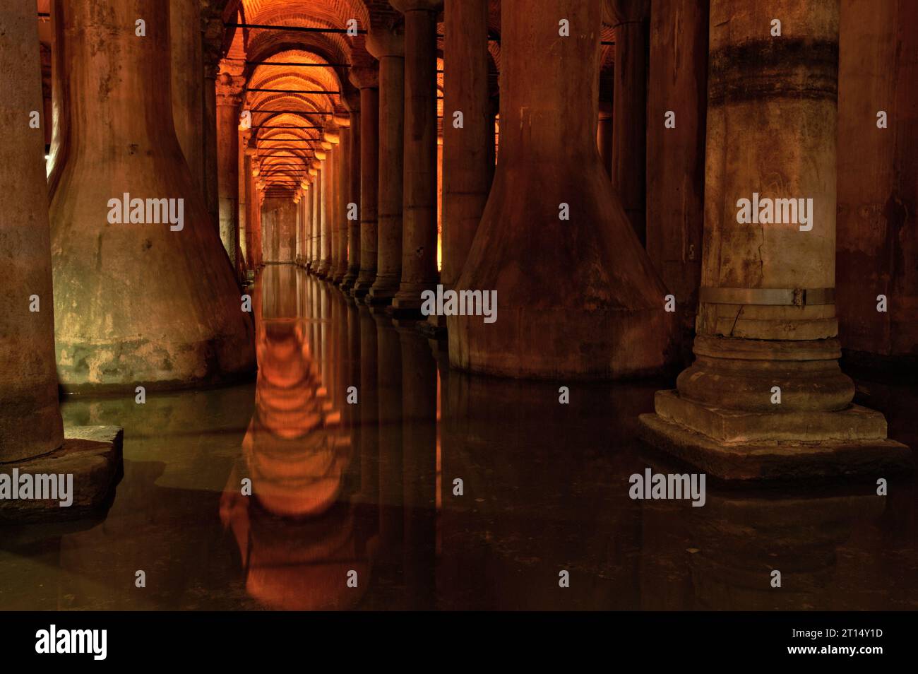 Underground Basilica Cistern, water storage, Istanbul Turkey Stock ...