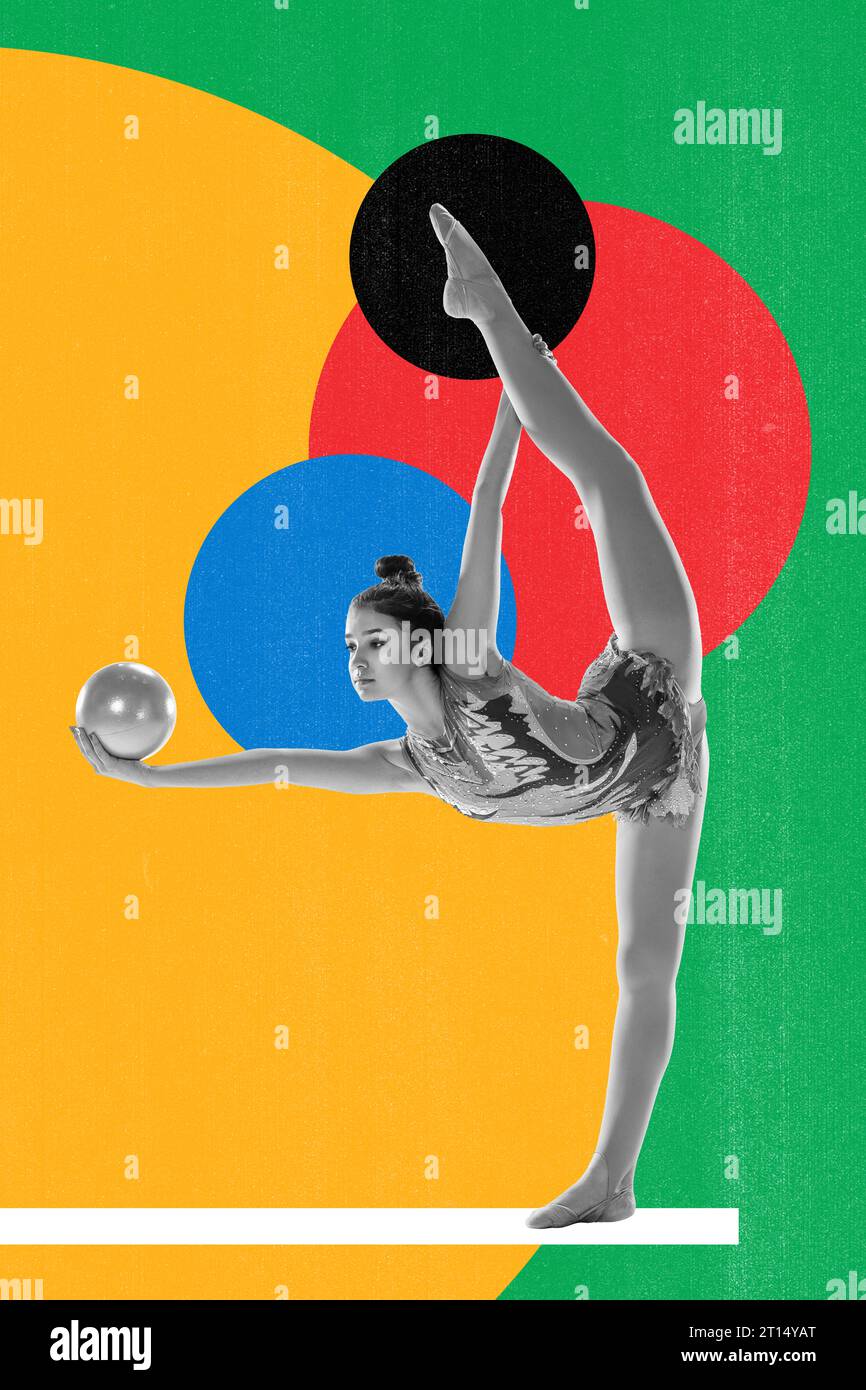 Graceful beautiful rhythmic gymnast in hi-res stock photography and ...