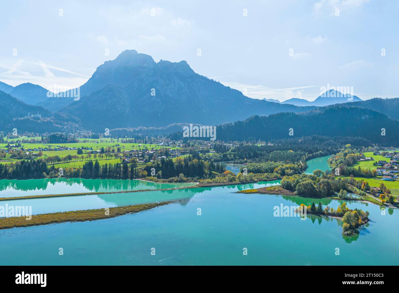 Beautiful view to the Eastern Allgaeu around the Festival Theatre on ...
