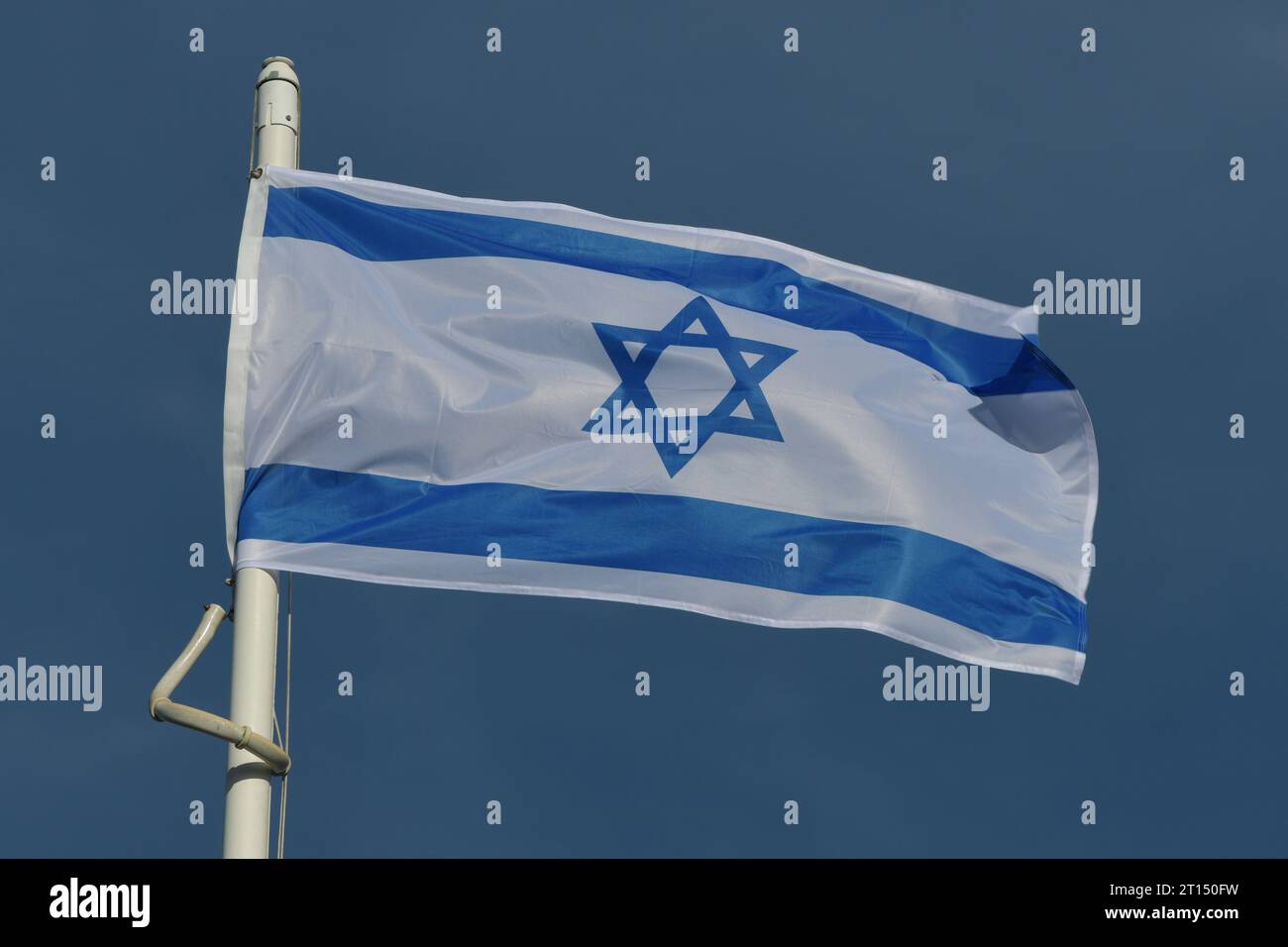 Edinburgh Scotland, UK 11 October 2023. The Israel flag above the UK ...