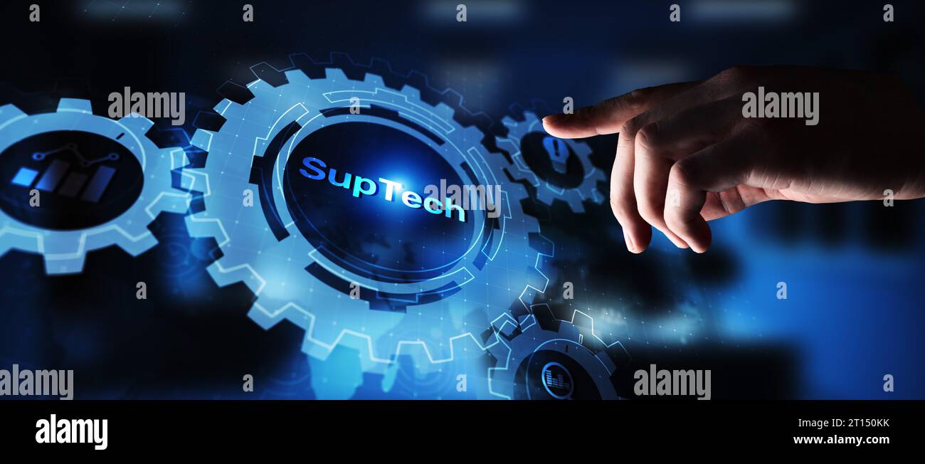 Suptech Regtech Supervisory Regulation technology concept on virtual ...