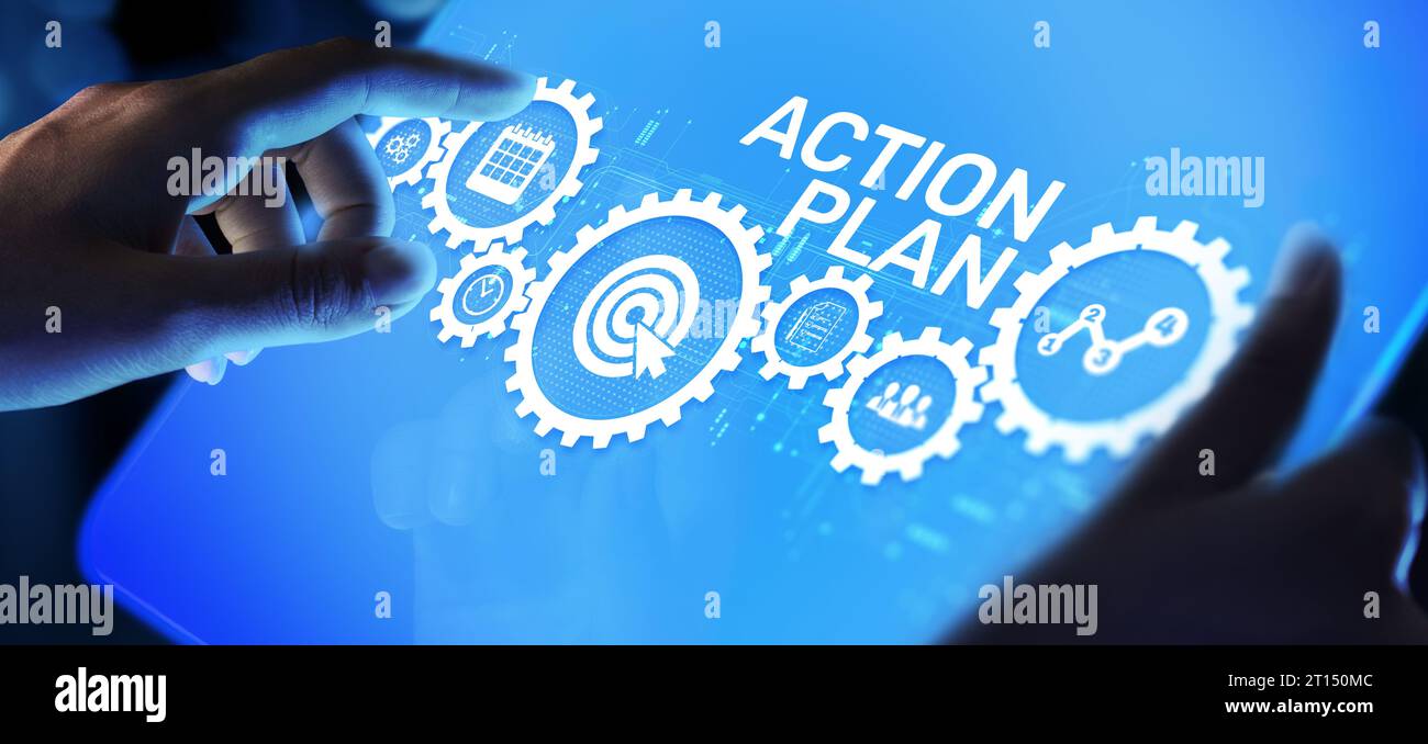 Action plan planning project management business finance concept Stock ...