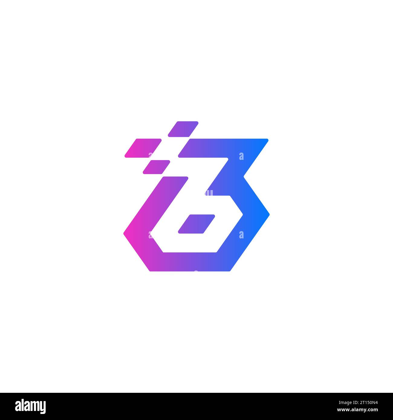 b logo, b Monogram, Initial b Logo, Letter b logo, pixel, digital, data ...
